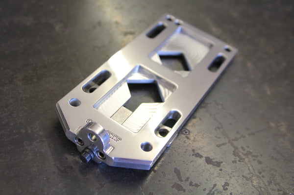 Polished Centerline adjustable aluminum transmission plate - Harley bi ...